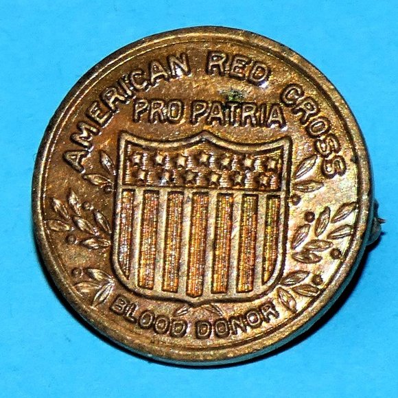 Jewelry | Vintage American Red Cross Blood Donor Pro Patria Pin Brooch ...